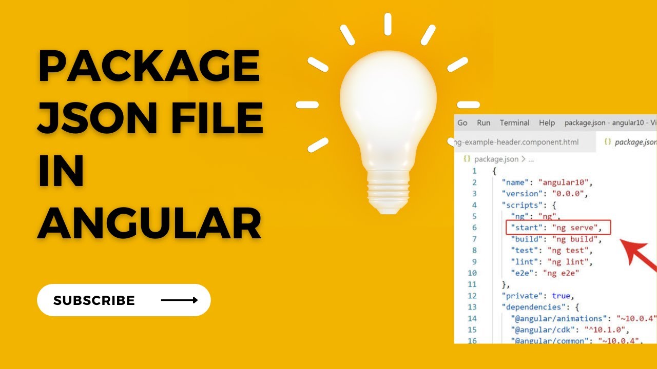 Package Json File In Angular Youtube