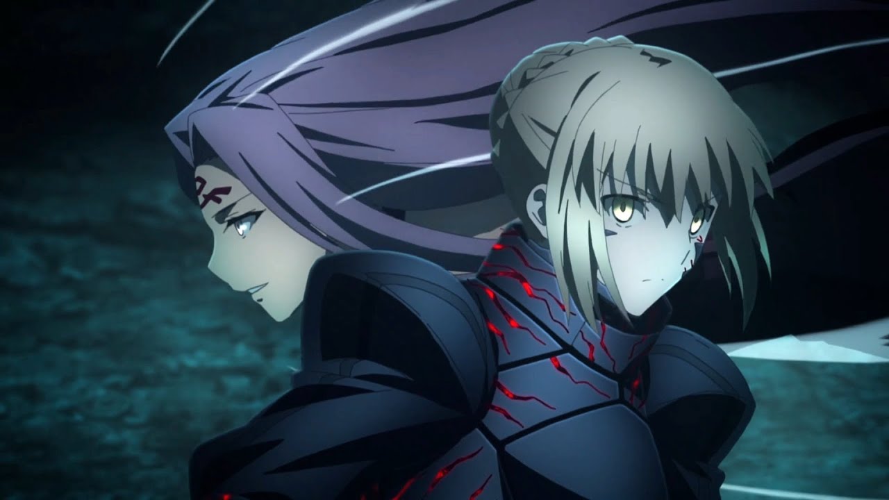Rider Vs Saber Alter Full Fight In 60fps Fate Heaven S Feel Iii