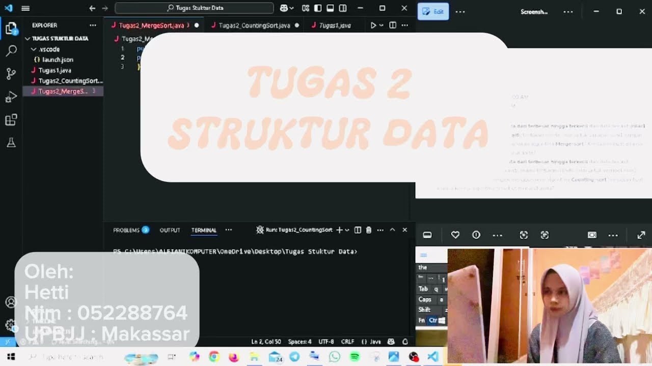 Tugas 2 Struktur Data Universitas Terbuka Praktikum Sorting