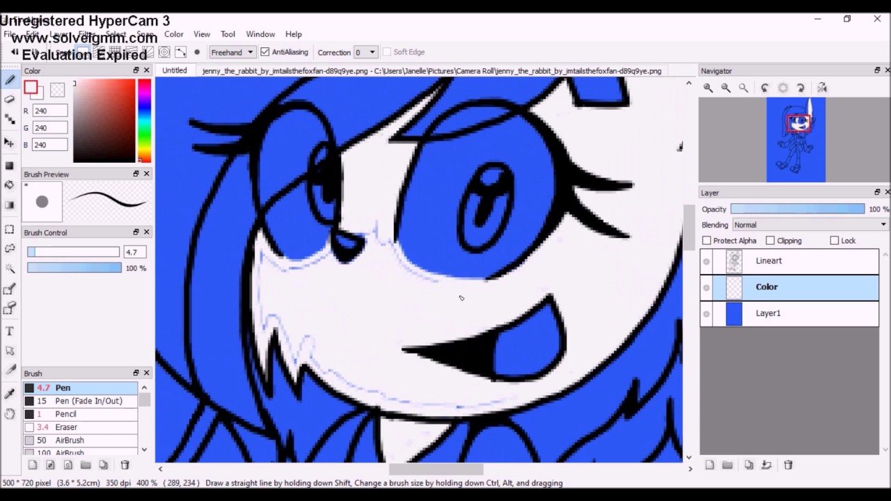 My Main Sonic Oc Jenny The Rabbit Speedpaint Youtube