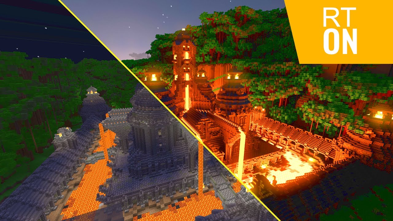 Minecraft Rtx Ray Tracing On Vs Off Comparison Youtube