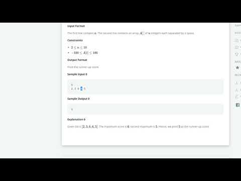 Hackerrank Python Runner Up Solution Hetyski
