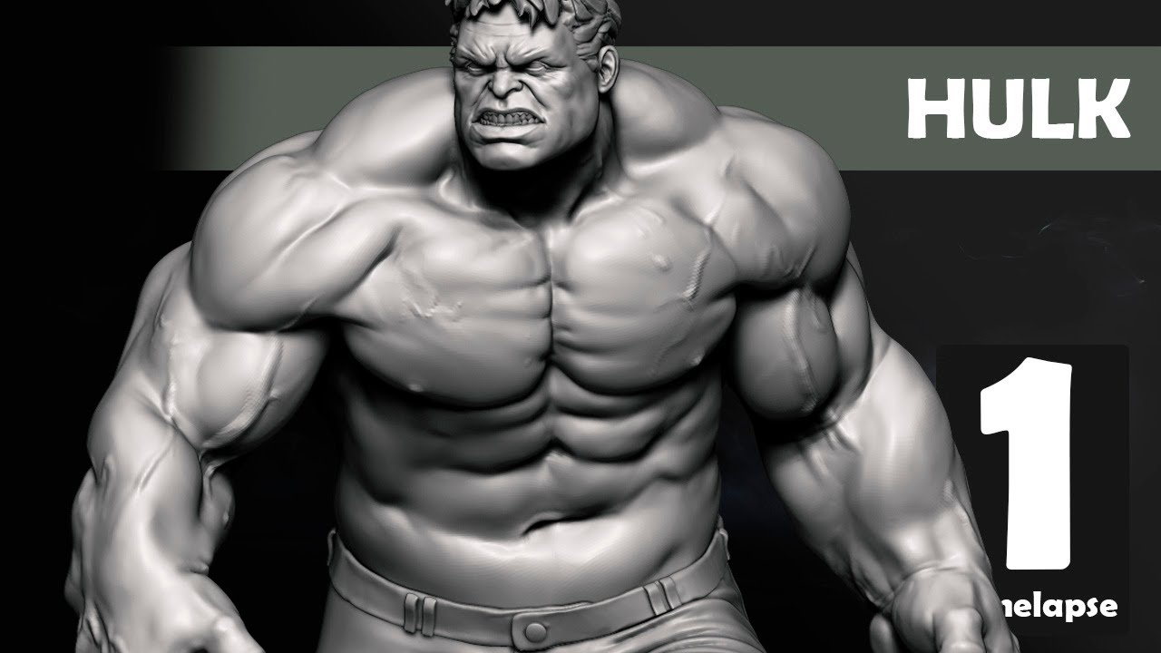Hulk Zbrush Sculpt Timelapse Part 1 Sergio Hualde Youtube