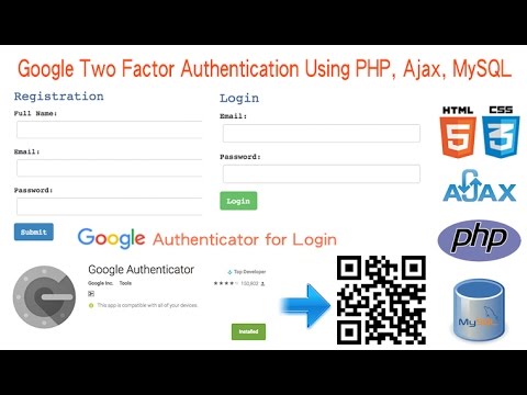 Google Two Factor Authentication Using Php Ajax Mysql Youtube