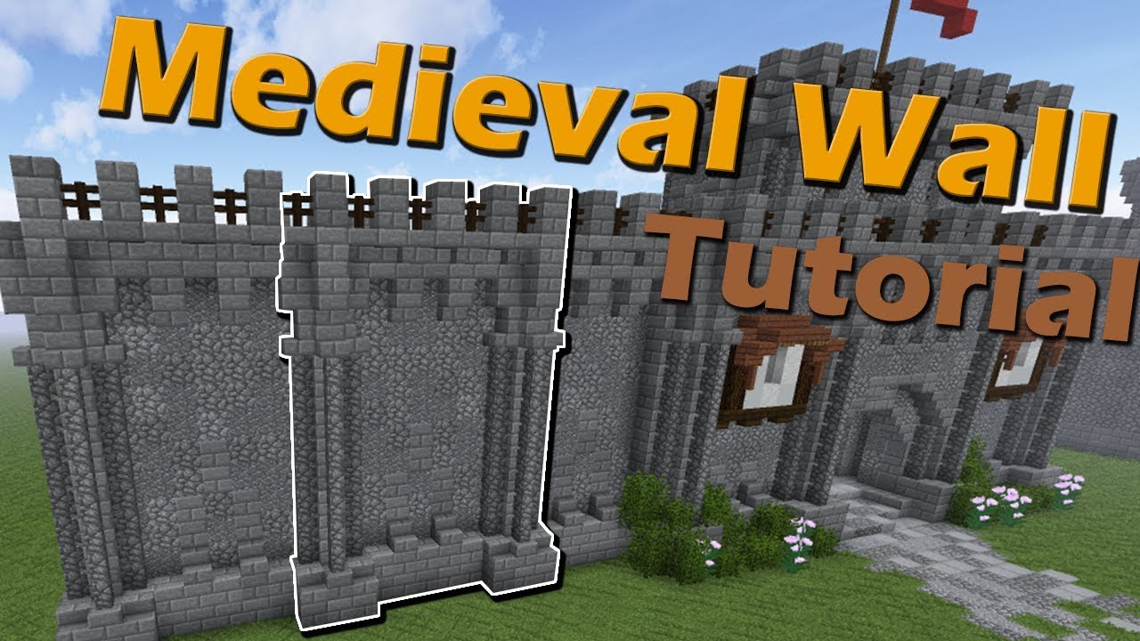 Super Simple Medieval Wall Tutorial Minecraft 1 12 2 Creative Youtube