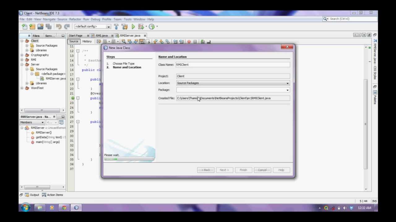 How To Create Java Rmi Using Netbeans Part2 Youtube