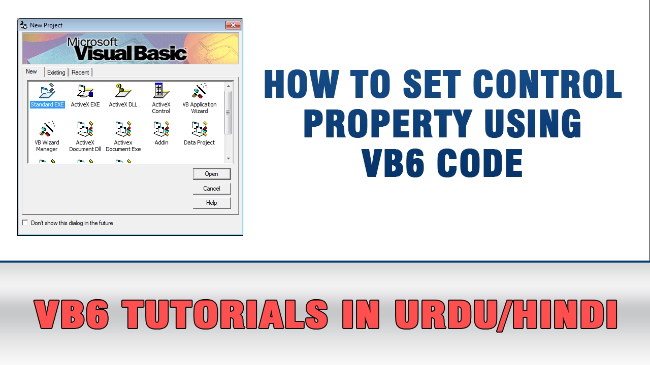 Vb6 Tutorial In Urdu Setting Control Properties Using Visual Basic 6