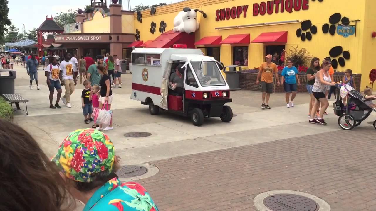 Cedar Point Amusment Park Ambulance Responding Youtube