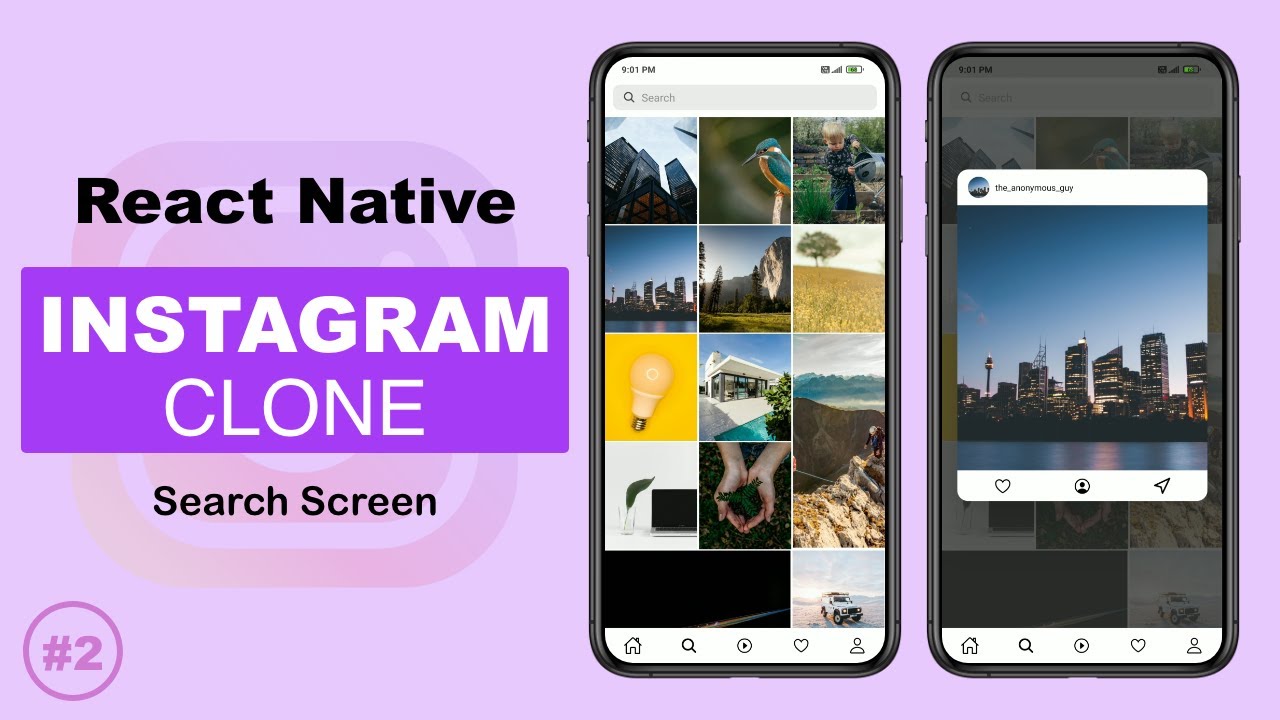 Instagram Clone React Native 2 Create Search Screen Ui Youtube