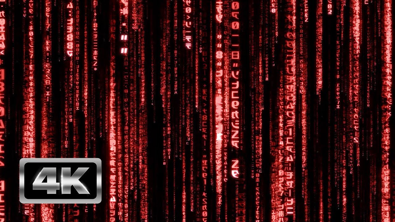 Red Matrix Code Rain 3d 1 Hour Matrix Theme Tv Screensaver And Live