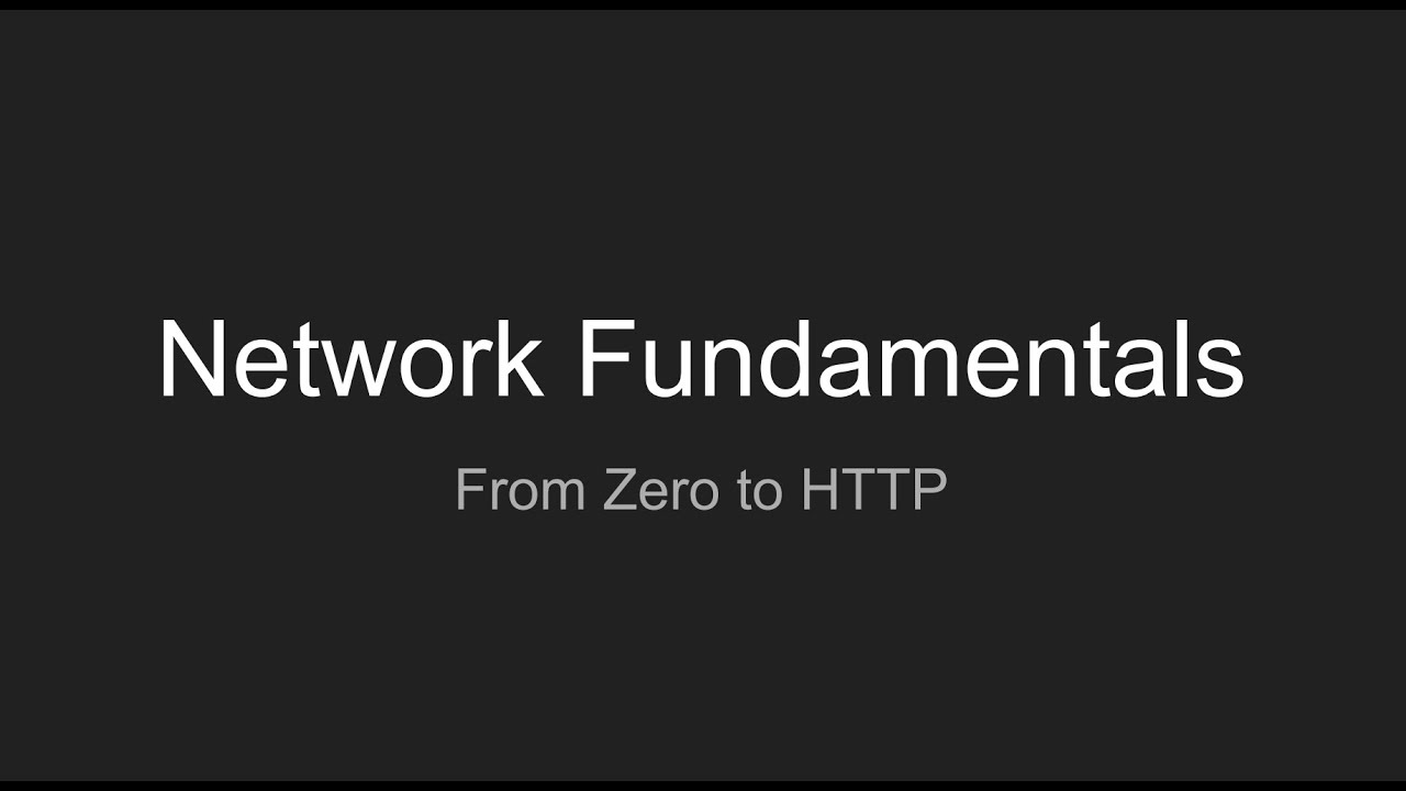 Networking Fundamentals Youtube