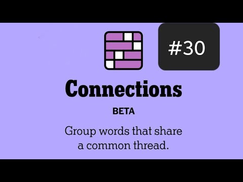 New York Times Connections 30 July 11 2023 Youtube