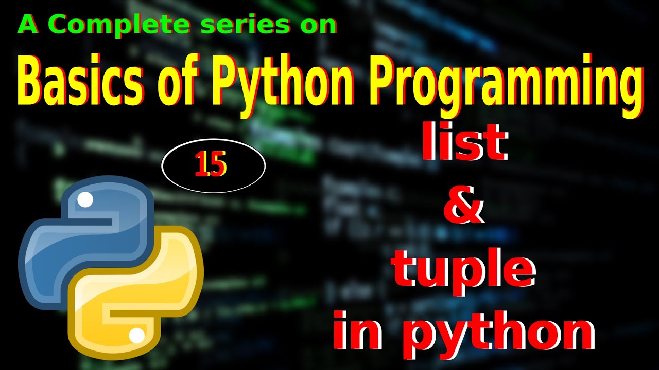 15 List And Tuples In Python Youtube