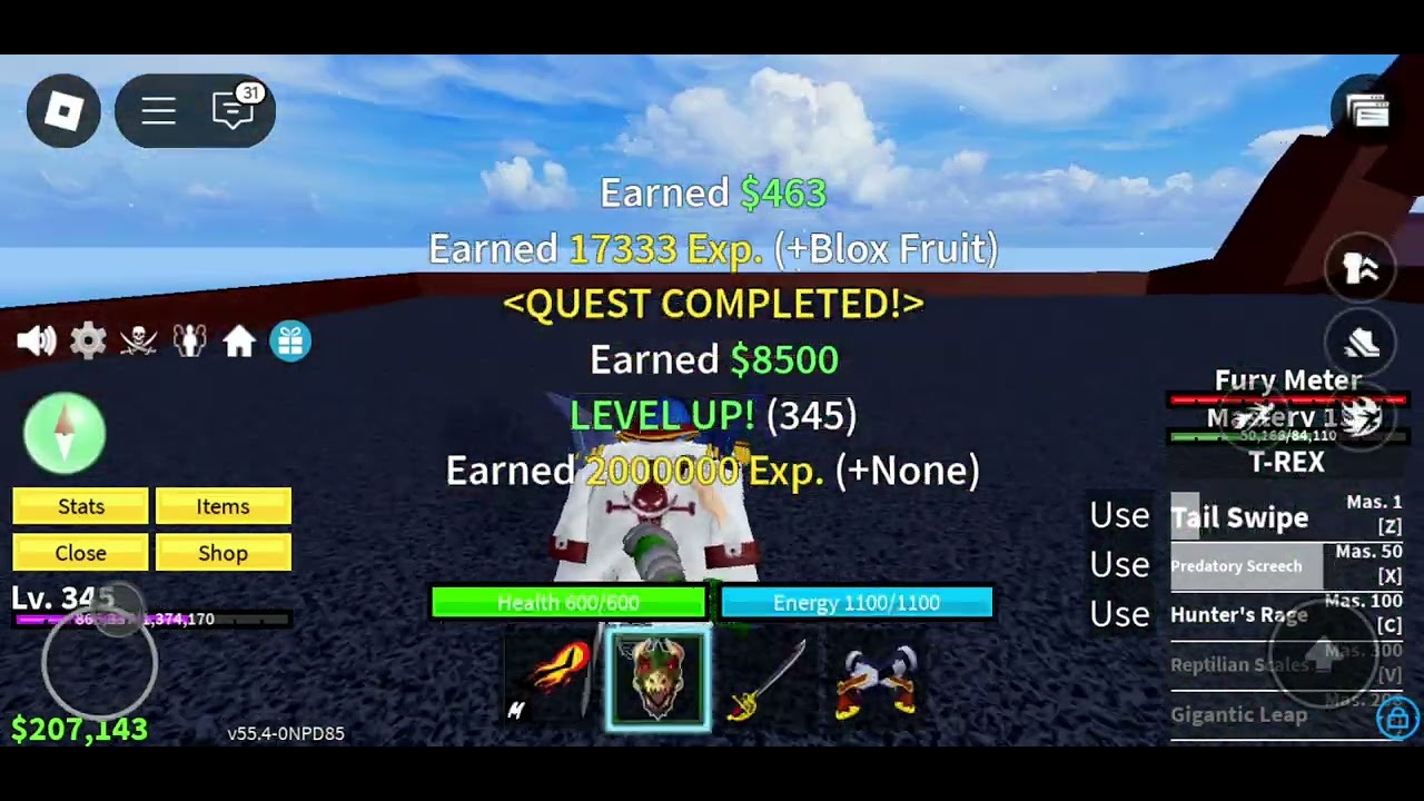 Grinding Blox Fruits Pt2 Youtube