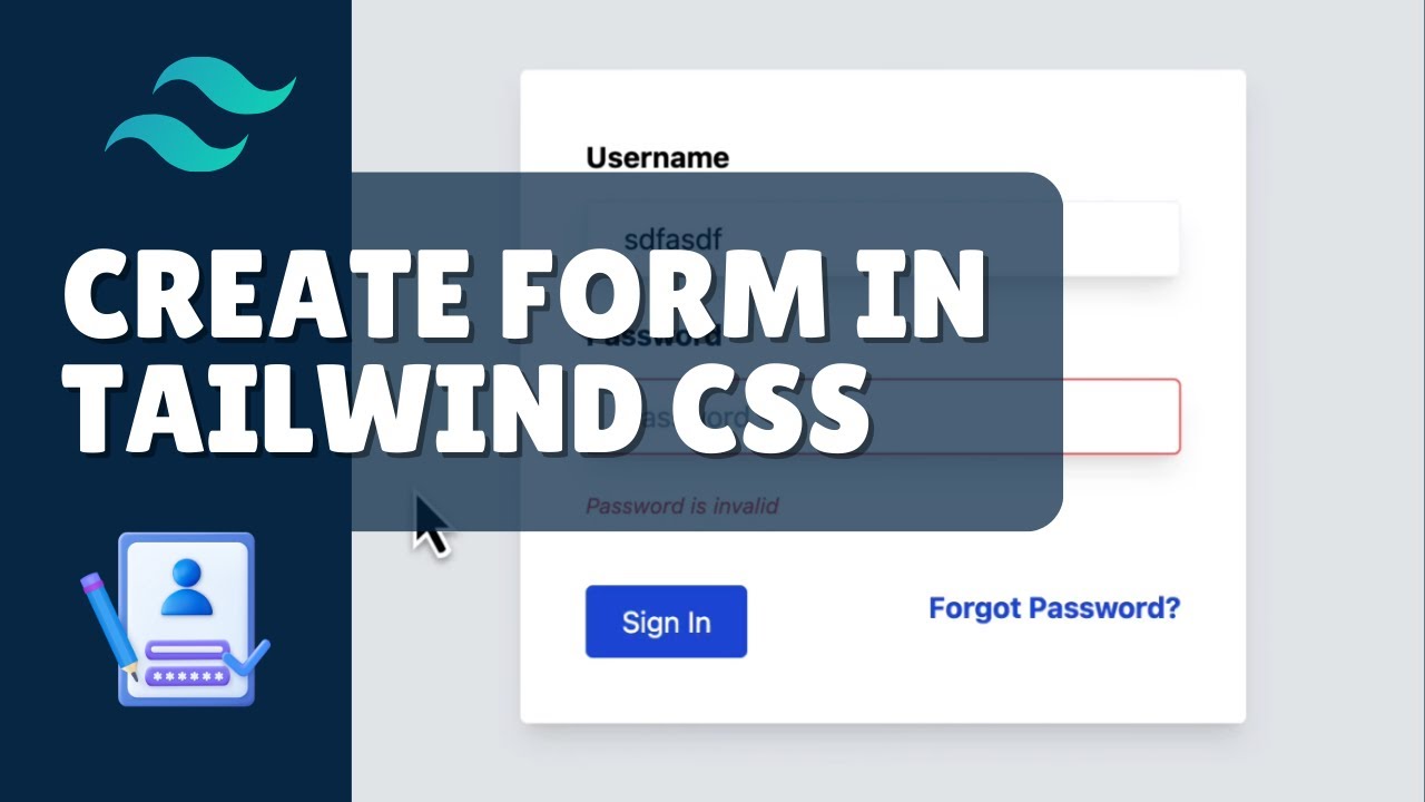 How To Make Form In Tailwind Css Youtube