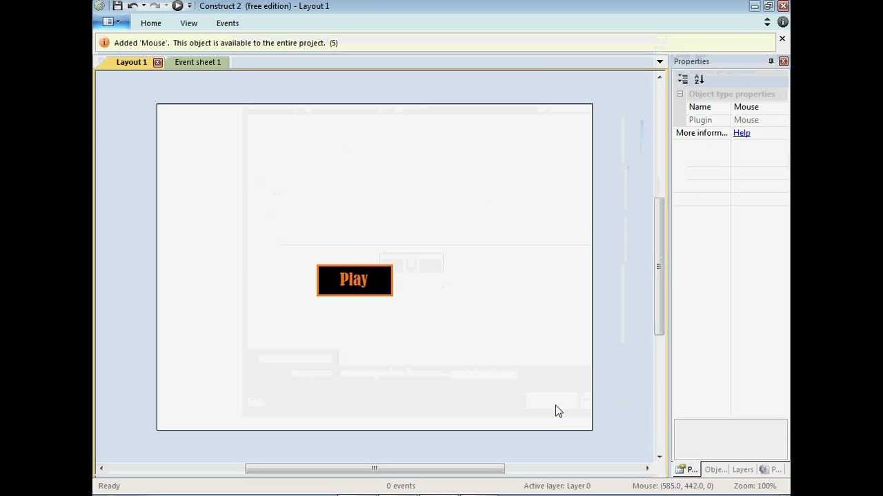 Como Criar Um Sprite Button No Construct 2 Youtube