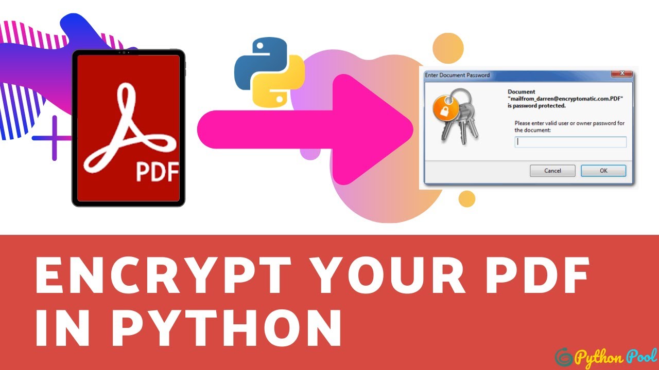 Password Protected Pdf Using Python Encrypt Your Pdf Youtube