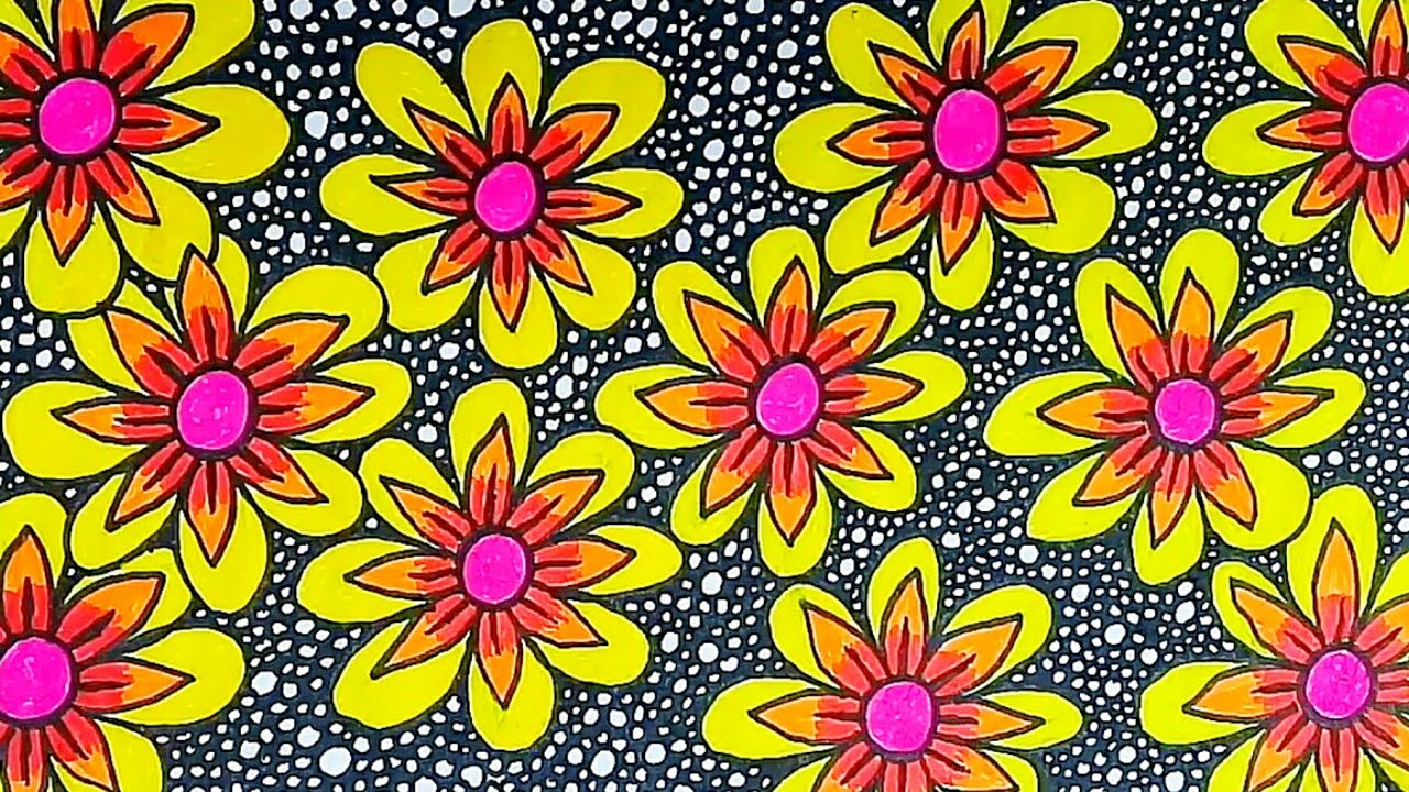 28 Gambar Bunga Di Batik Gambar Bunga Indah