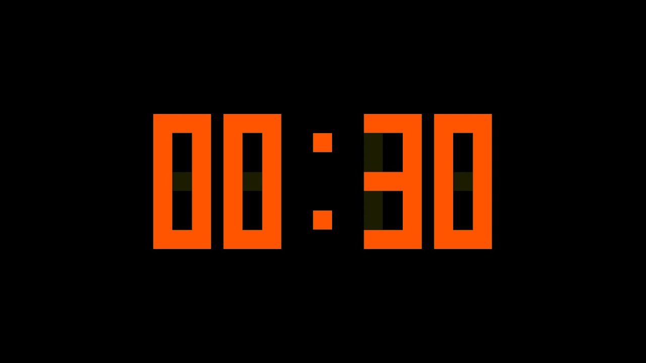 30 Seconds Countdown Timer With Alarm Time Markers Chapters