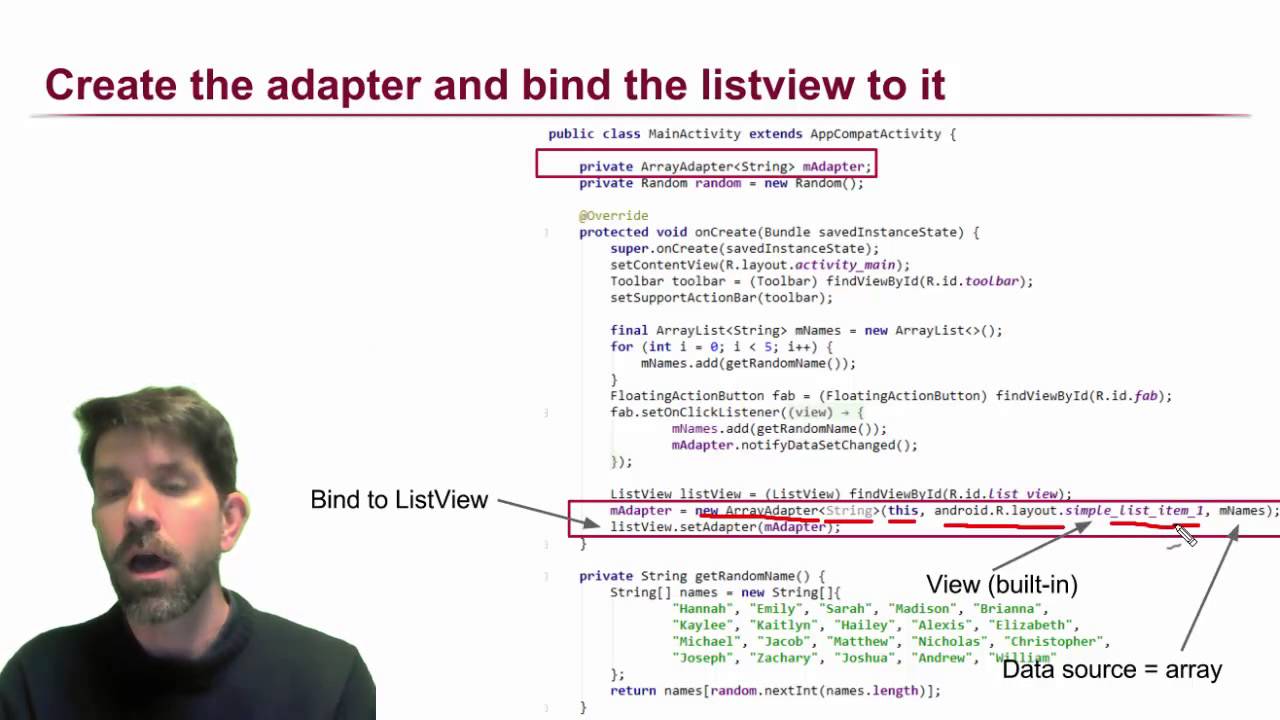 Arrayadapter Youtube