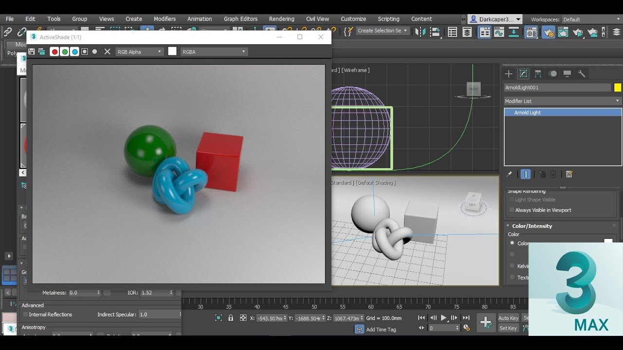 3ds Max Arnold Lighting Basics Youtube