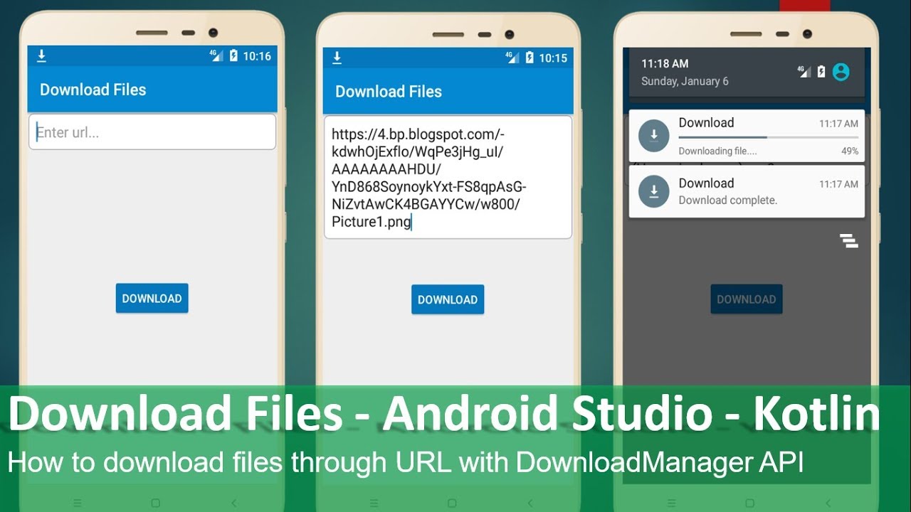 Download Files Android Studio Kotlin Youtube