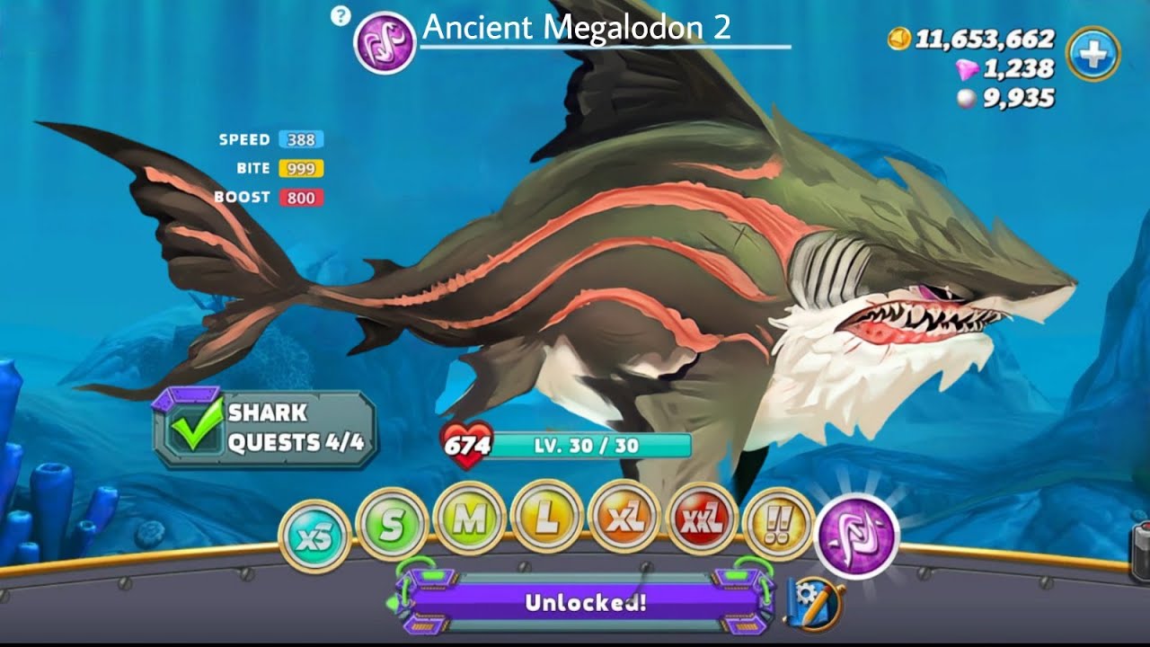 Ancient Megalodon Original Design Hungry Shark World Youtube