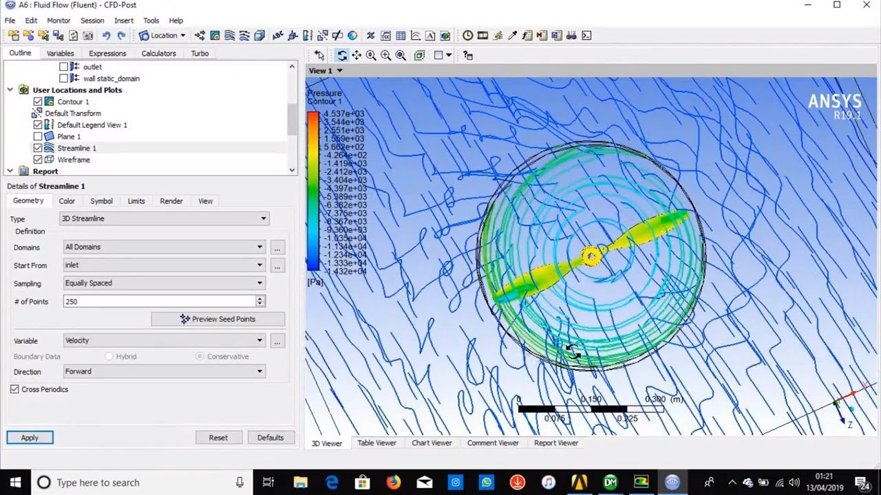 How To Calculate Thrust Force On A Rotating Propeller Blade Using Cfd