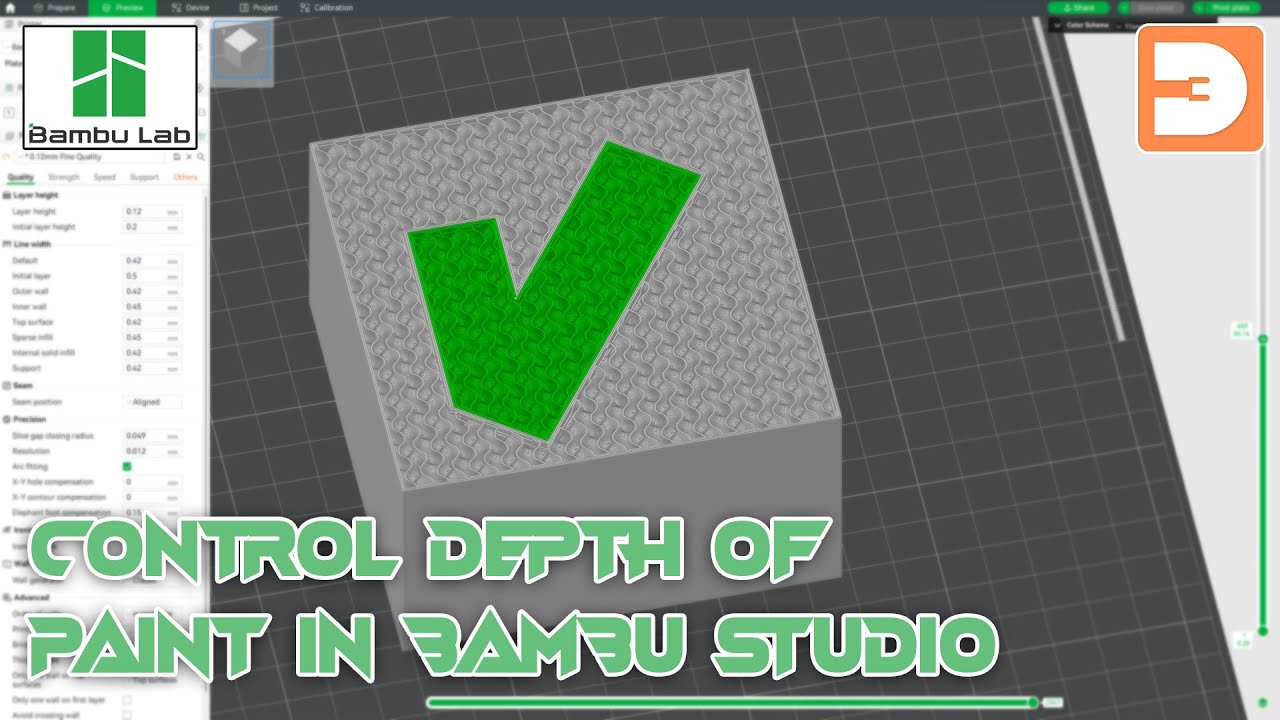 Paint At Specified Depth In Bambu Studio Youtube