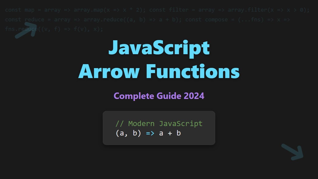 Javascript Arrow Functions The Ultimate Guide For Beginners Youtube