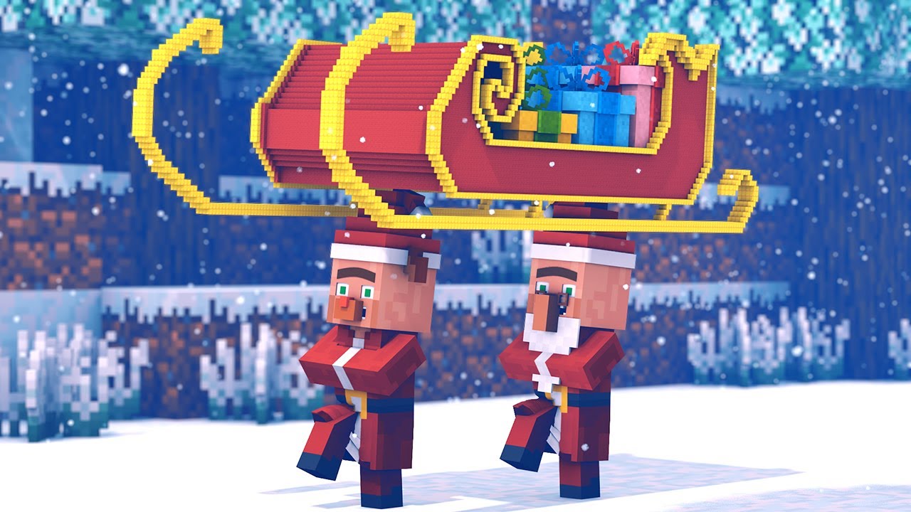 Villager Santa Rudolph Life Minecraft Song Animation Youtube