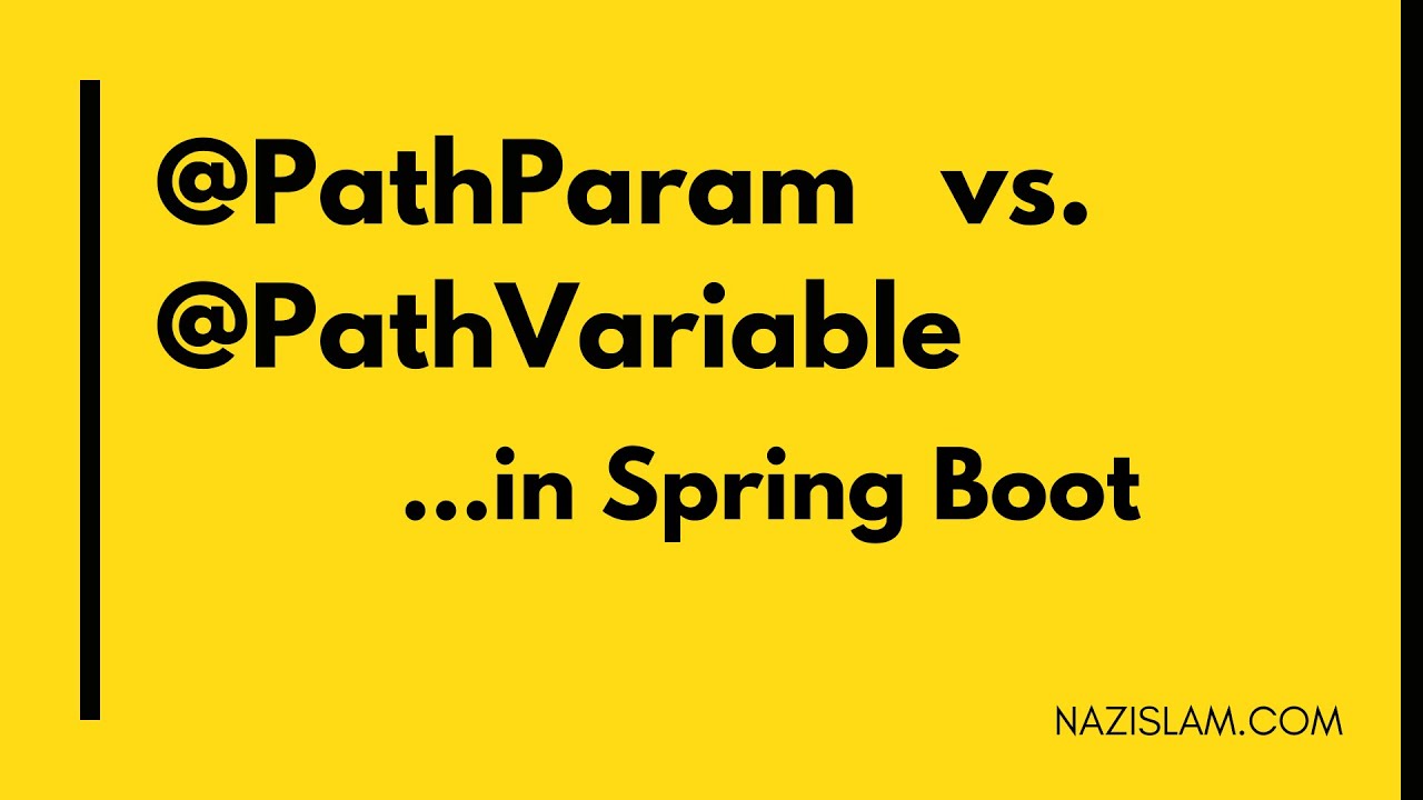 Pathparam Vs Pathvariable In Spring Boot Youtube