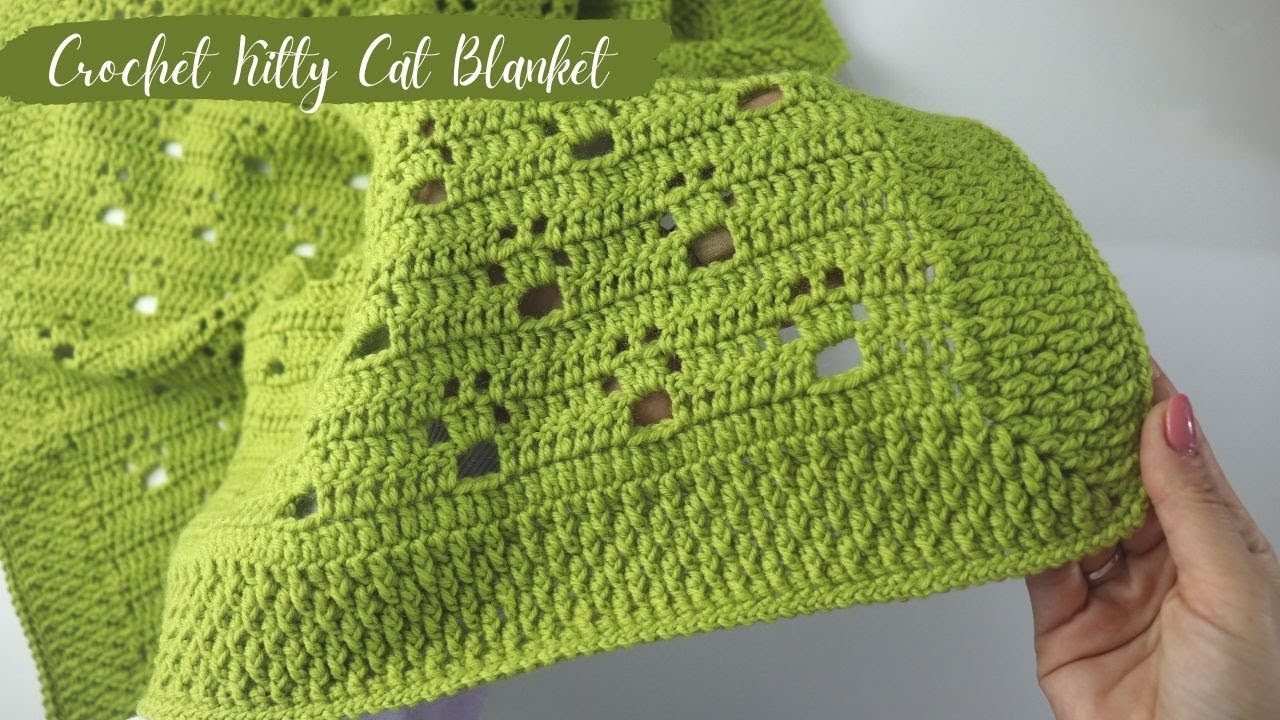 Crochet Kitty Cat Blanket Beginner Friendly Tutorial Youtube