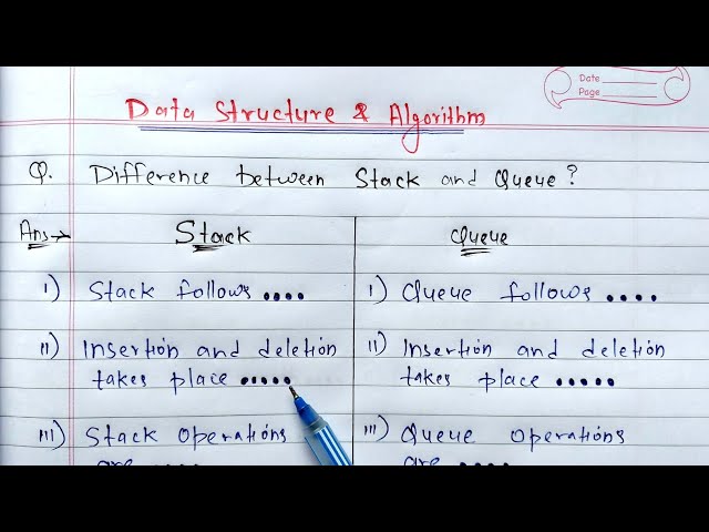Difference Between Stack And Queue In Data Structure In Hindi