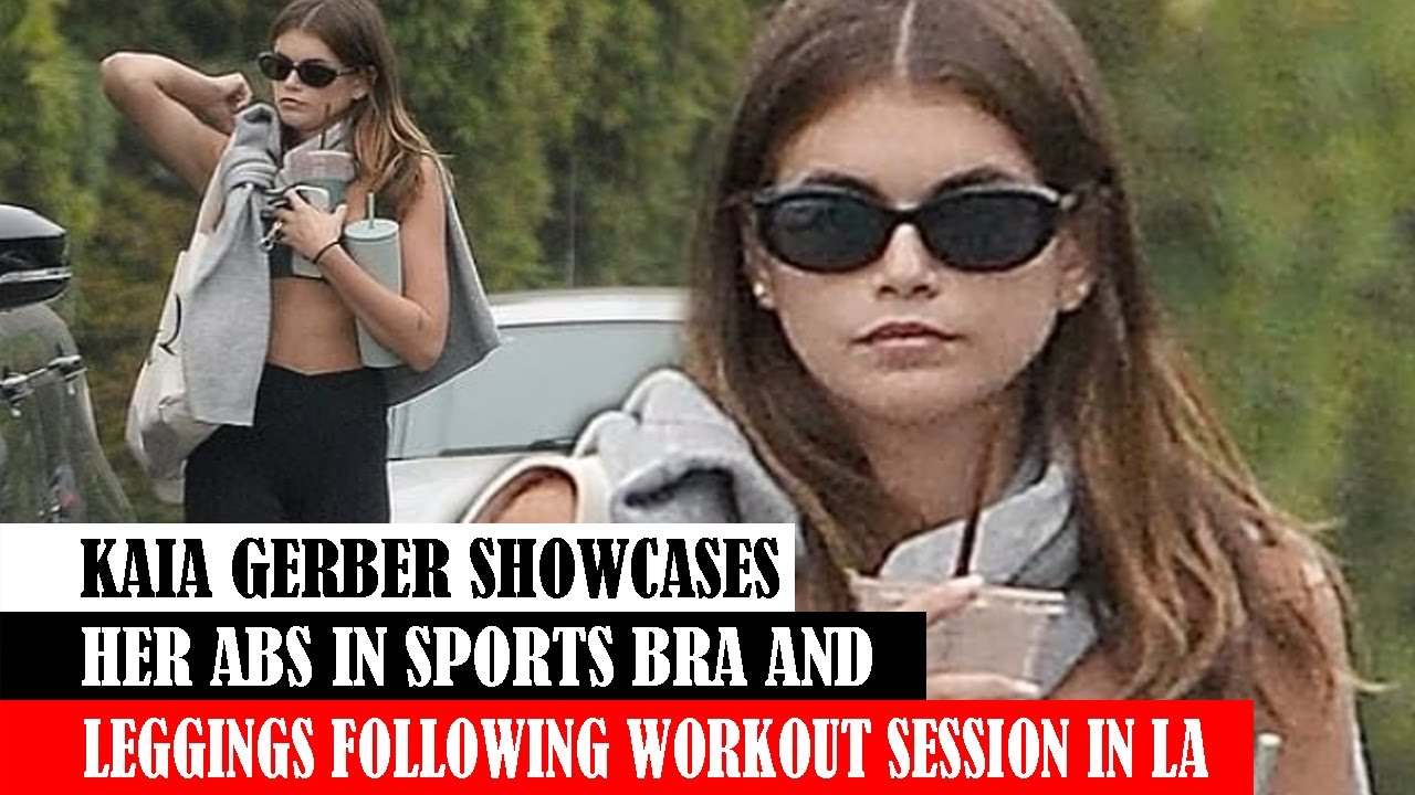 Kaia Gerber Showcases Her Abs In Sports Bra And Leggings Following