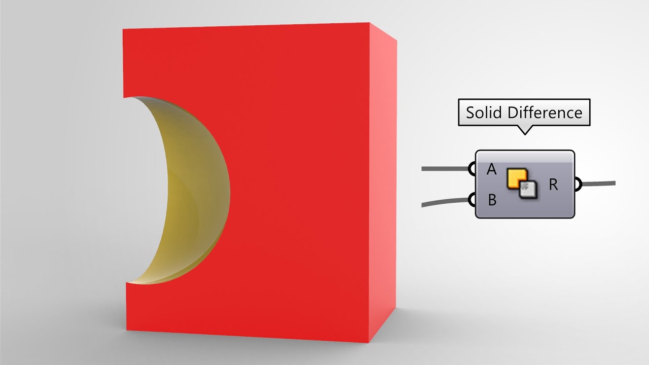Solid Difference Rhino Grasshopper Tutorial Youtube