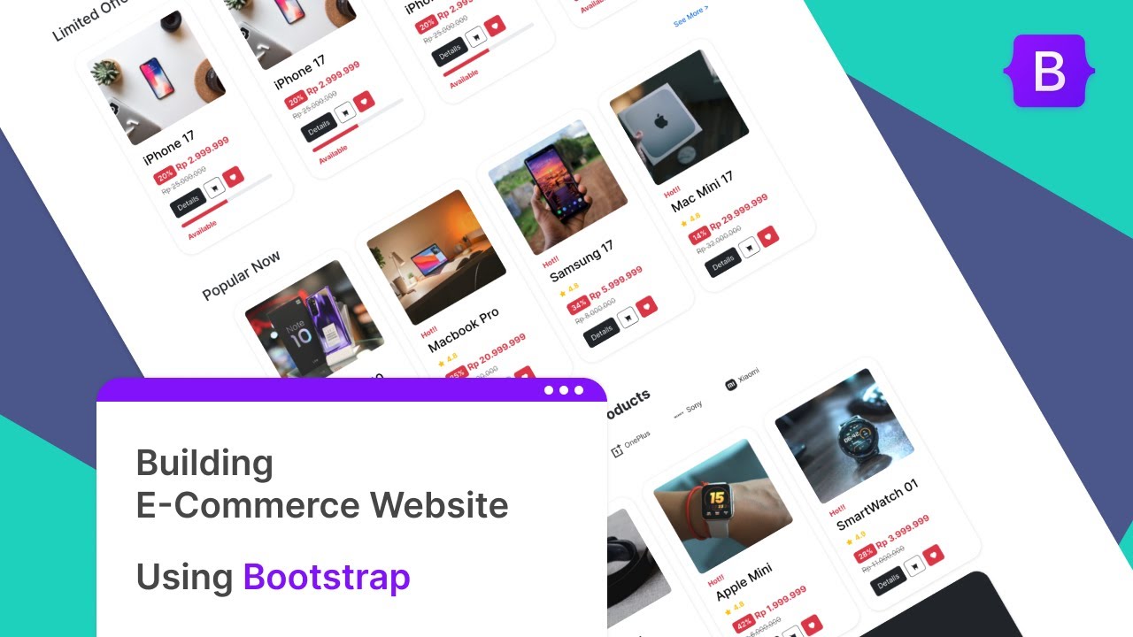 Building E Commerce Website Using Bootstrap Framework Youtube