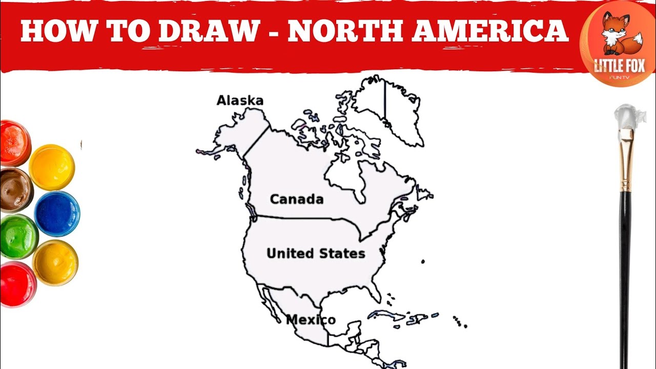 How To Draw A Map Of North America Step By Step For Kids Infoupdate Org