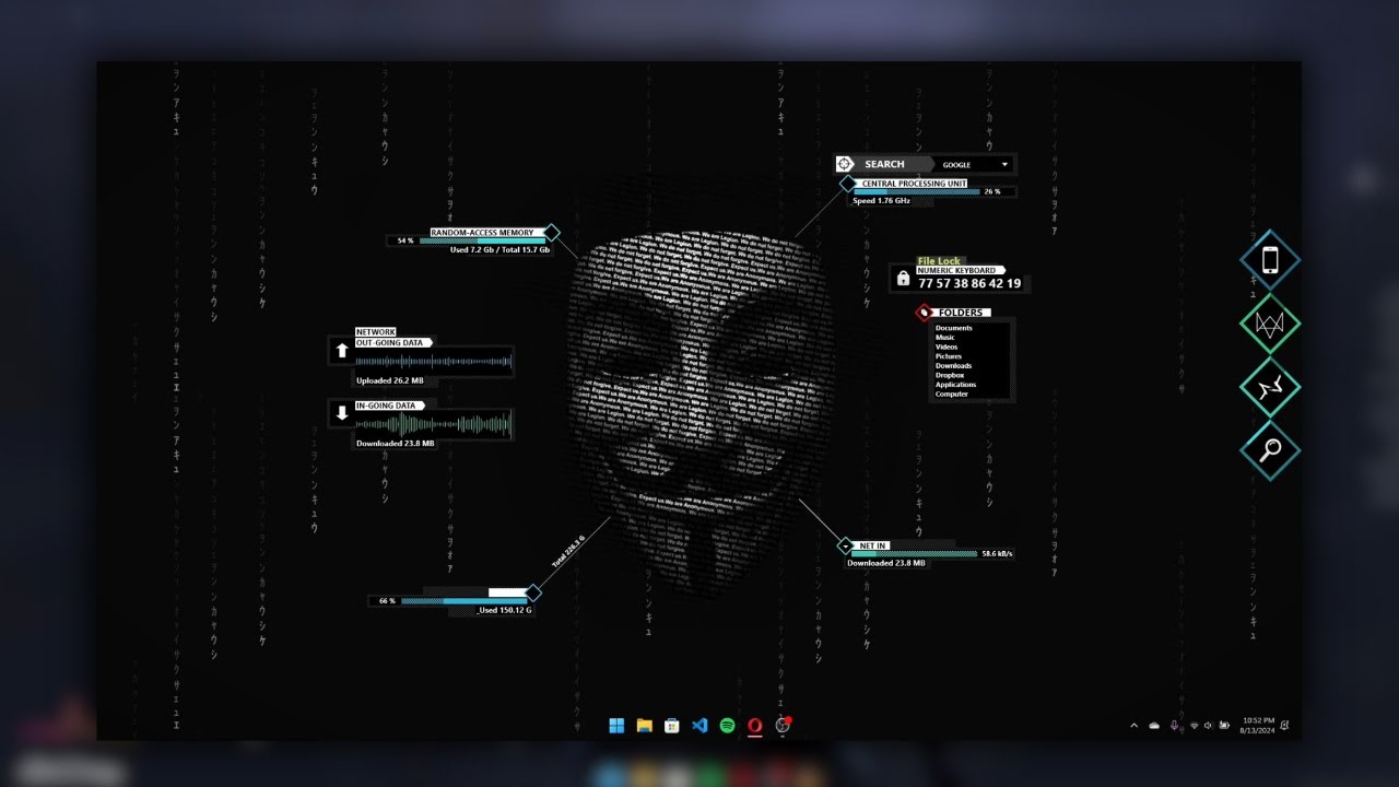Make Your Desktop Look Hacker Theme In 2 Minutes Youtube