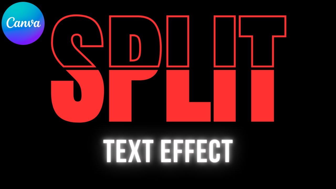 Split Text Effect In Canva Tutorial Youtube