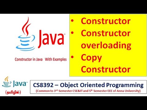 Java Constructor Overloading Copy Constructor Object Oriented