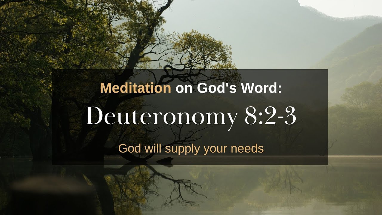 Meditating On Deuteronomy 8 2 3 God Will Provide Your Needs Youtube