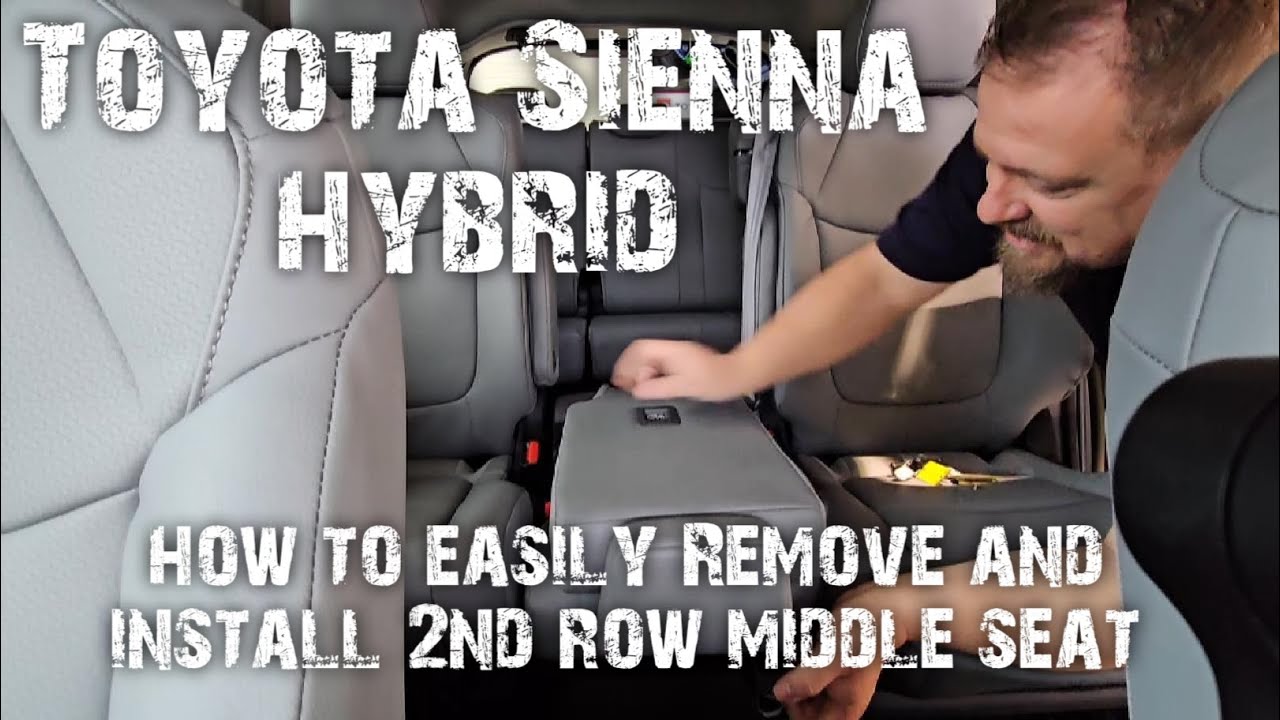 How To Easily Remove And Install Toyota Sienna Hybrid Middle Seat Youtube