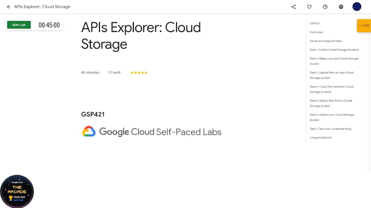 Qwiklabs Apis Explorer Cloud Storage Gsp421 Youtube