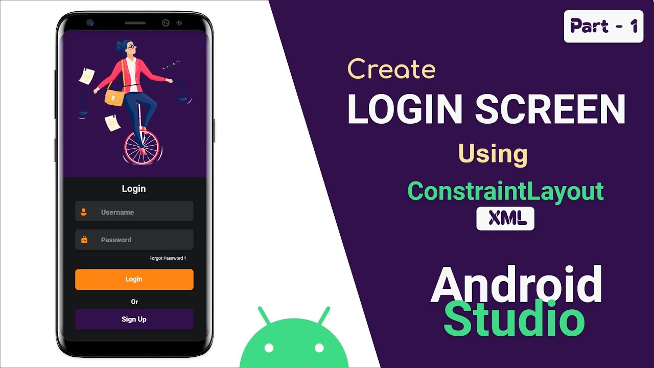 Create Attractive Login Screen Using Constraintlayout In Android Studio