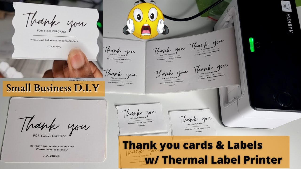 How To Make Sticker Labels Thank You Cards W Munbyn Thermal Label