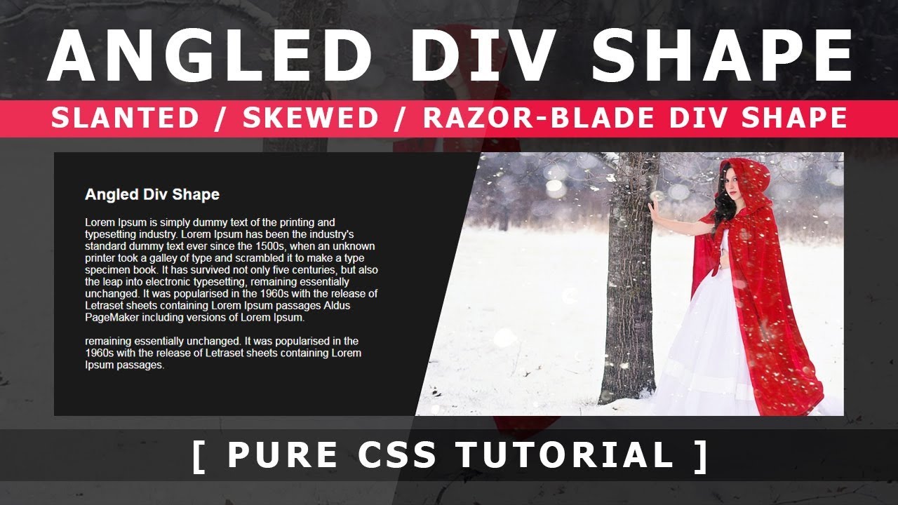 Html Css Angled Div Shape Slanted Skewed Razor Blade Div Shape