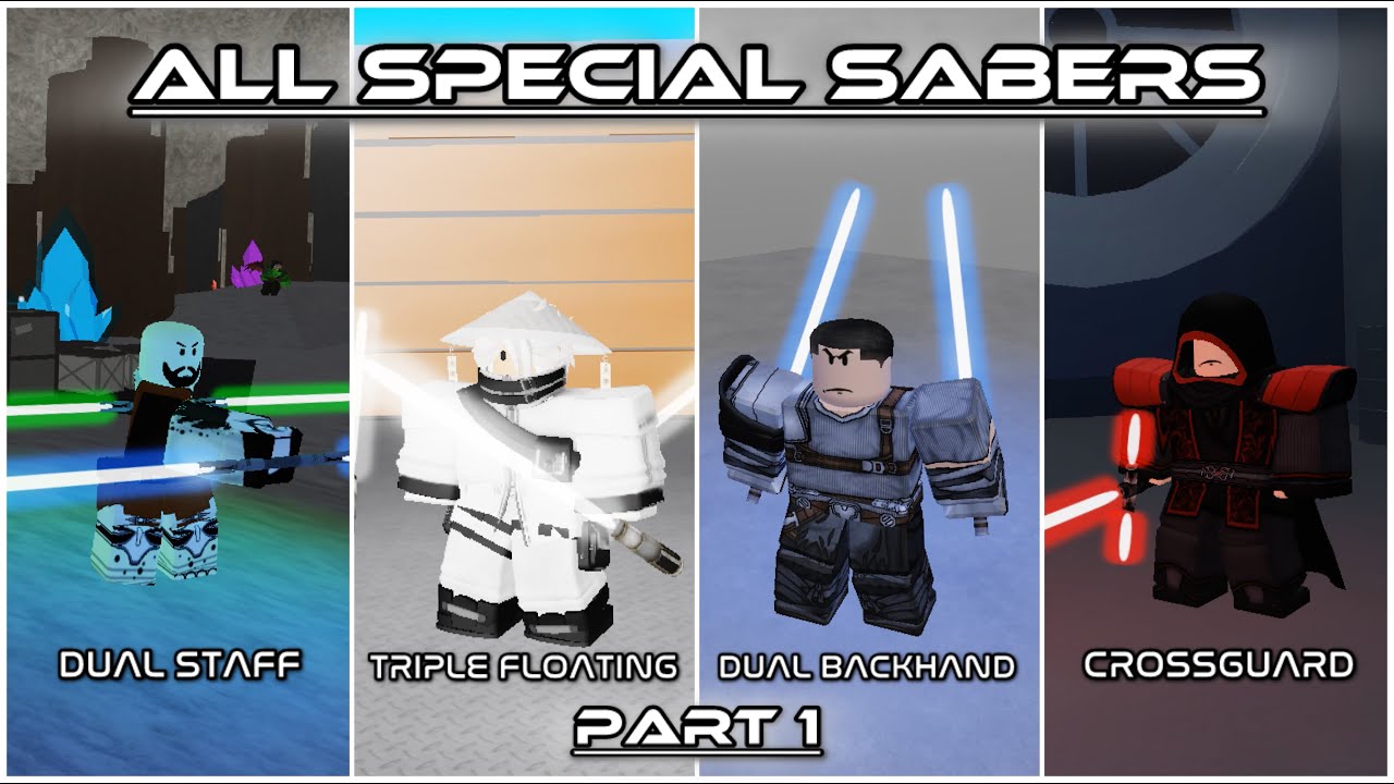 All Special Sabers In Saber Showdown Part 1 Roblox Youtube