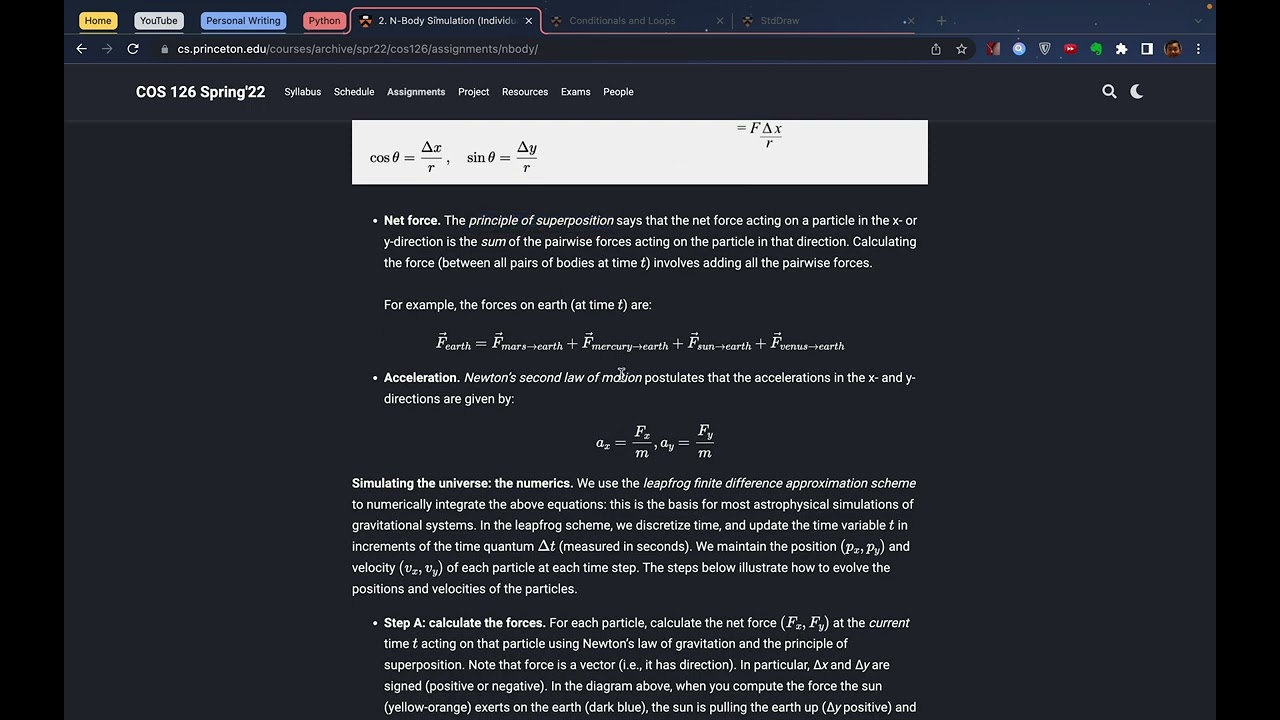2d Physics Simulation Using Java Youtube