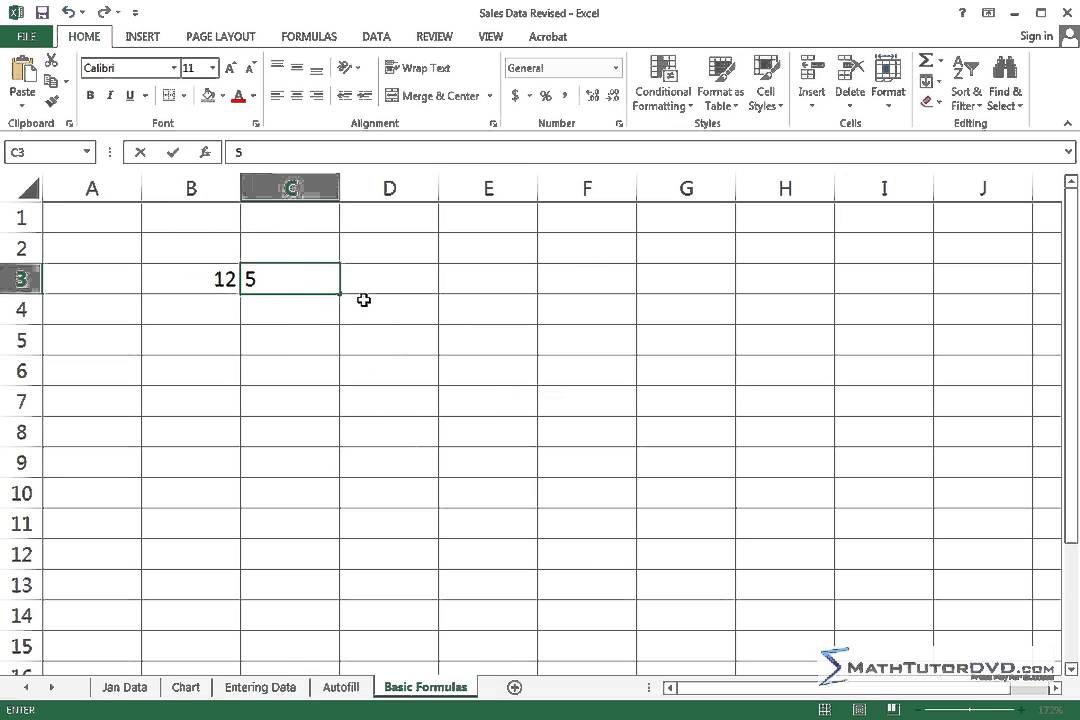 Lesson 16 Performing Arithmetic With Basic Formulas Microsoft Excel